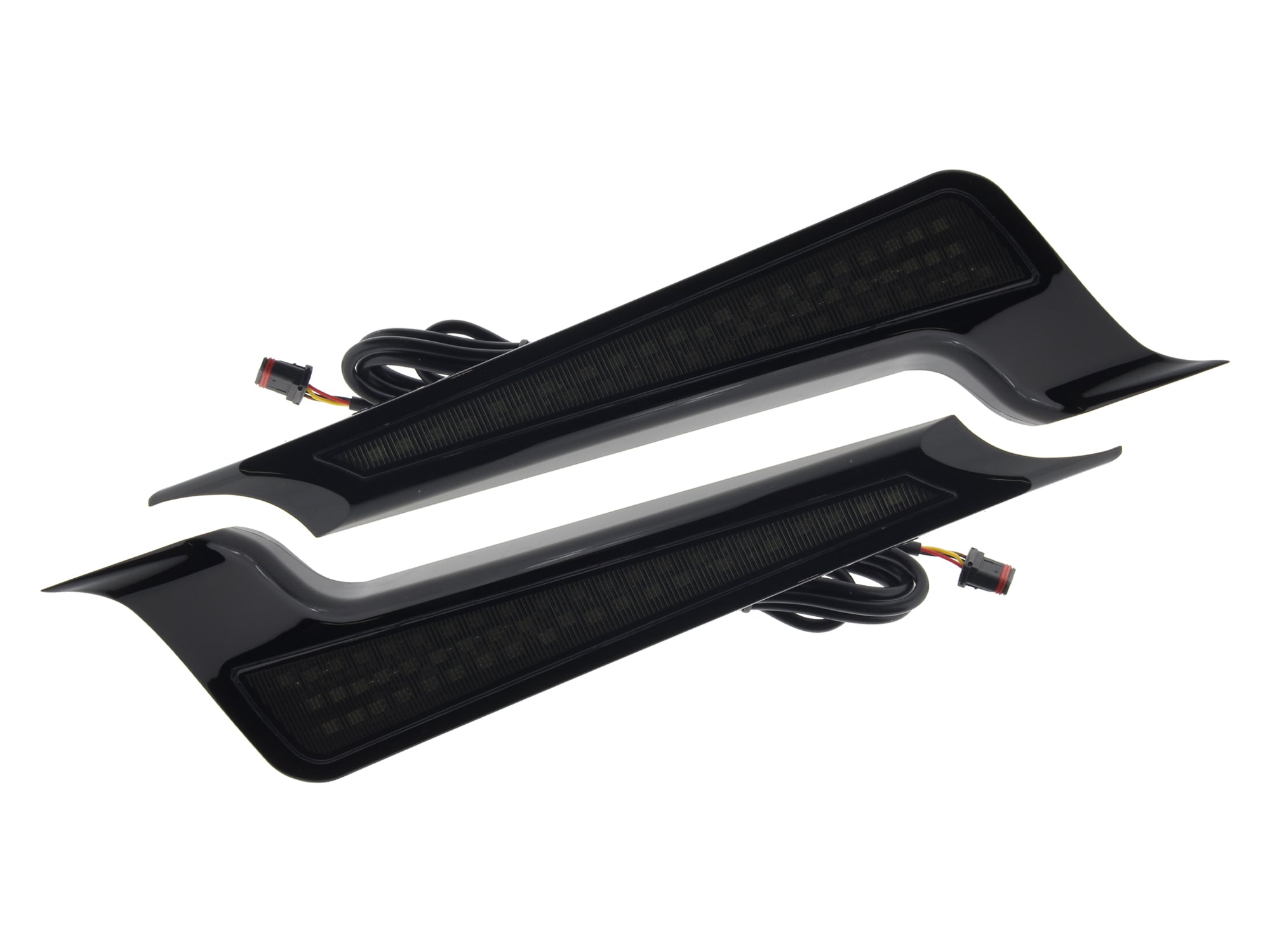 LED Fascia Panels. Red Run/Brake and Amber Turn with Smoke Lens & Blac ...