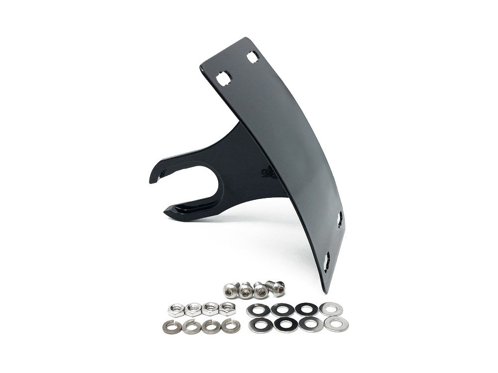 Curved Vertical Side Mount Number Plate Frame – Gloss Black. Fits Soft ...