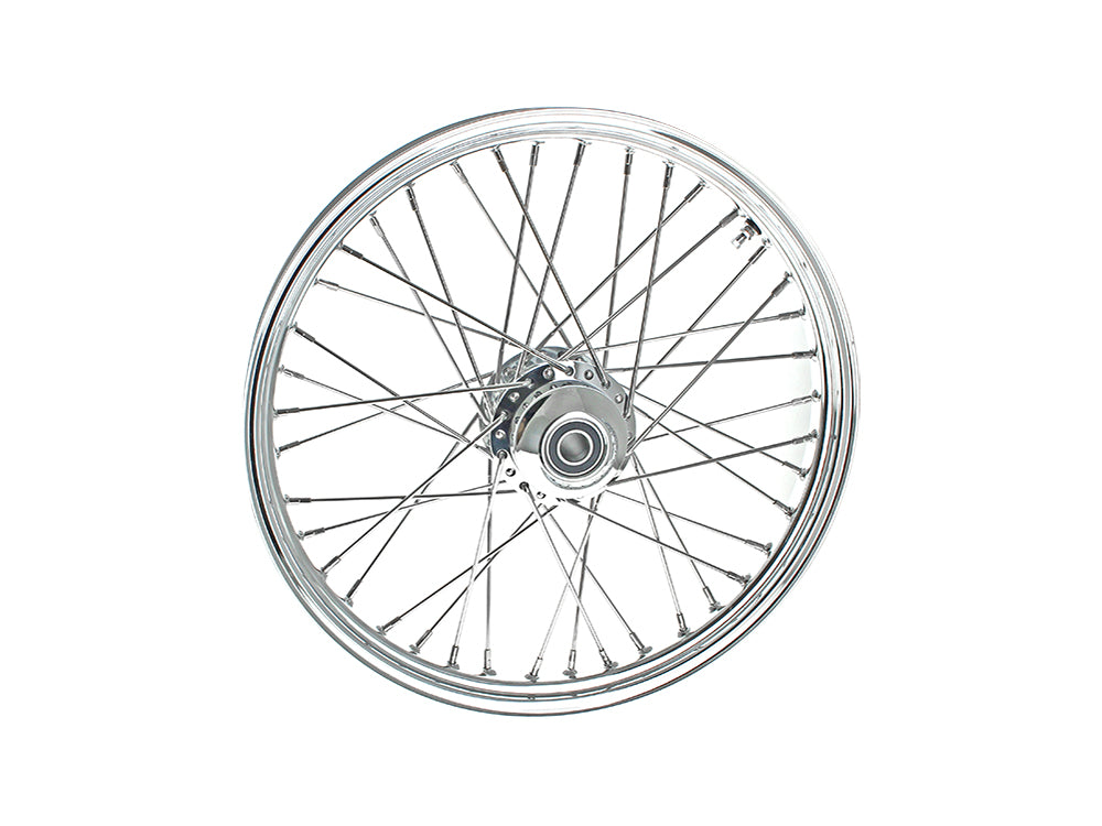 21in. x 2.15in. 40 Spoke Cross Laced Front Wheel – Chrome. Fits FX Sof ...