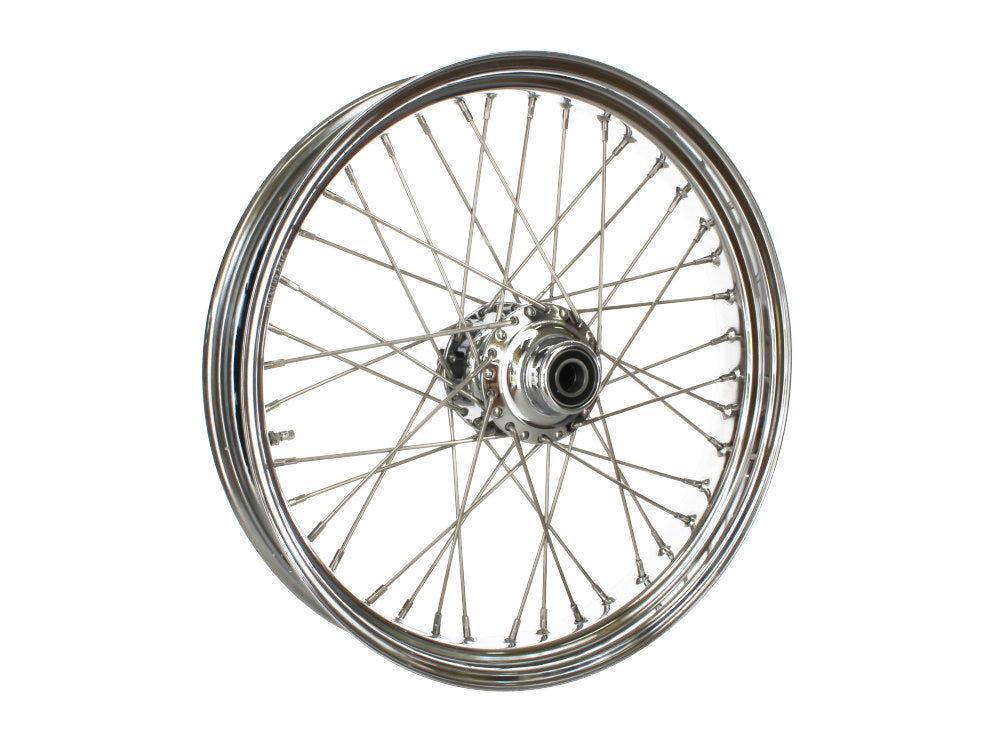 21in. x 3.5in. 40 Spoke Cross Laced Front Wheel – Chrome. Fits FX Soft ...