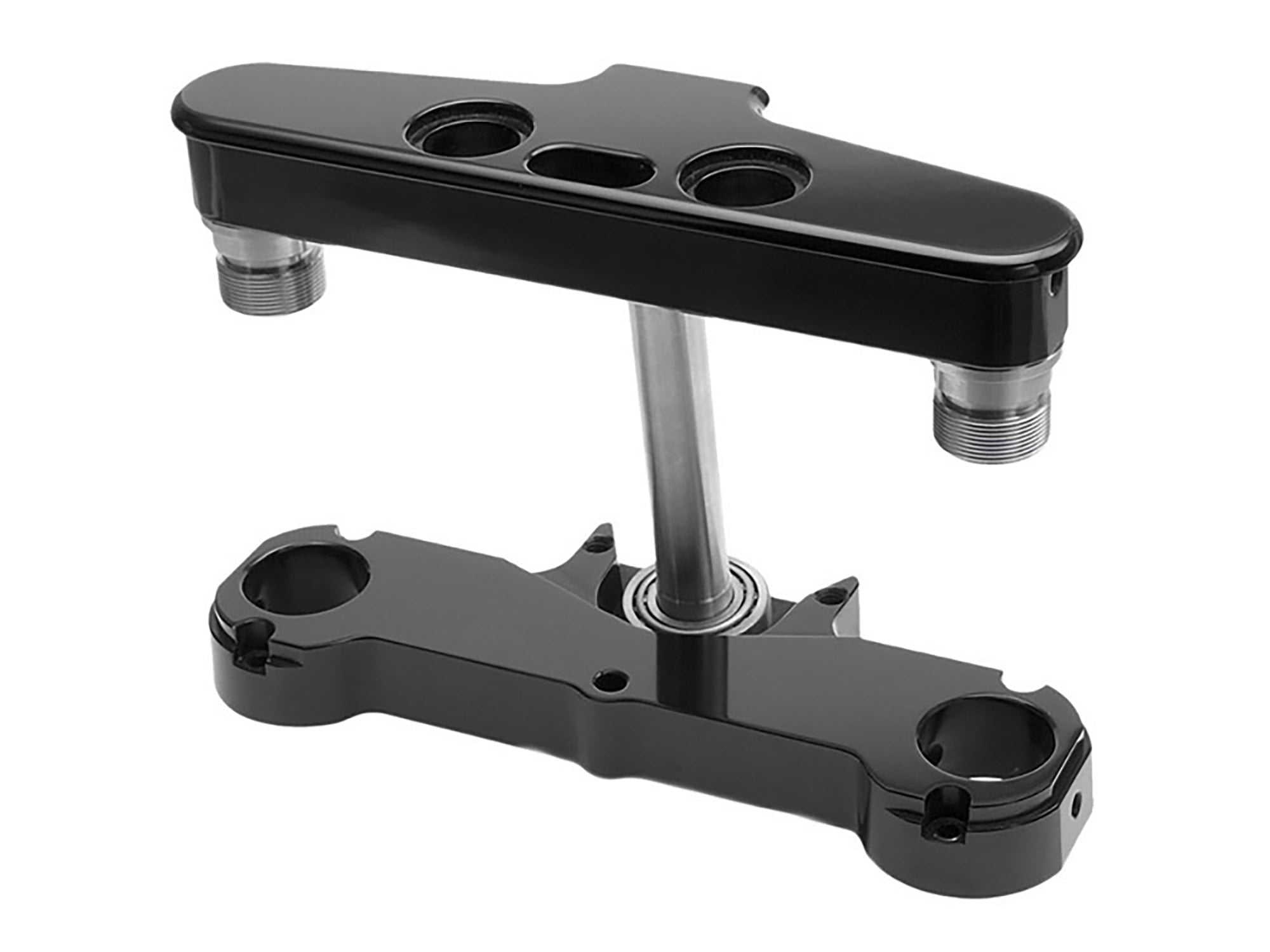 4 Degree Raked Triple Tree Kit – Black. Fits FL Softail 1986-2017 with ...