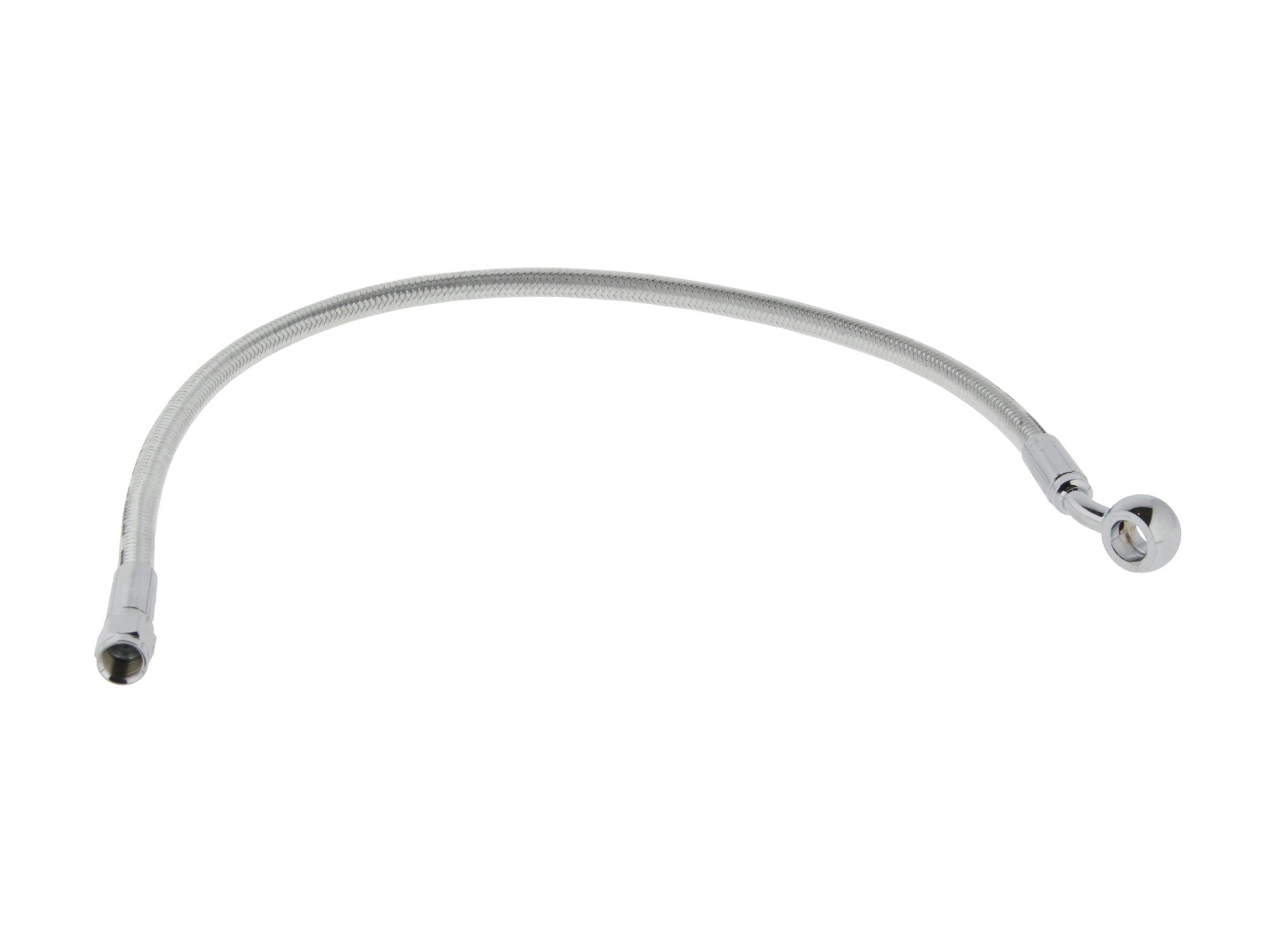 19in. Upper Front Brake Line with 10mm x 35 Degree Banjo & Sterling Ch ...