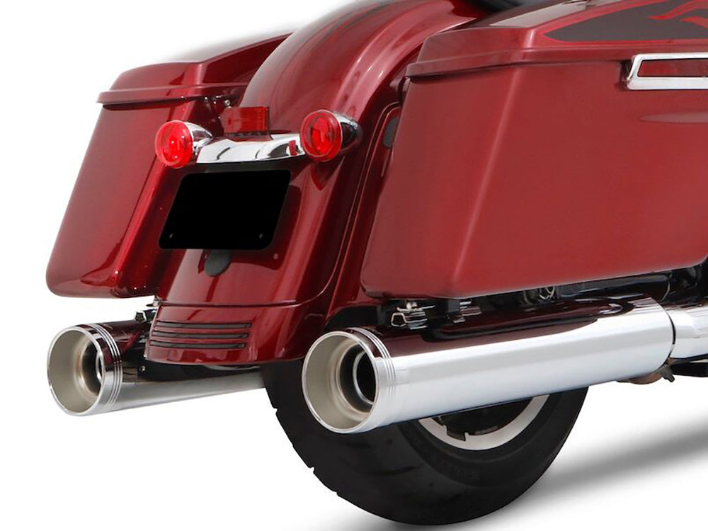 4-1/2in. DBX45 Slip-On Mufflers – Chrome with Chrome End Caps. Fits To ...