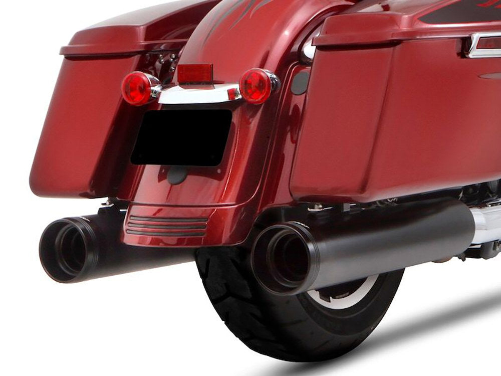 4-1/2in. DBX45 Slip-On Mufflers – Black with Black End Caps. Fits Tour ...