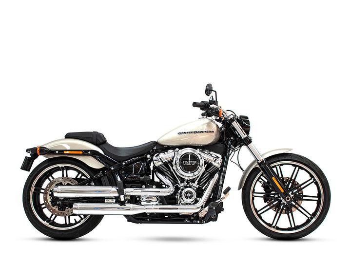 3-1/2in. Slip-On Mufflers – Chrome with Chrome End Caps. Fits Softail ...