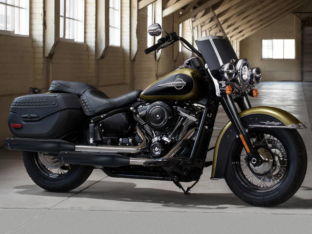 3-1/2in. Slip-On Mufflers – Black with Black End Caps. Fits Heritage C ...