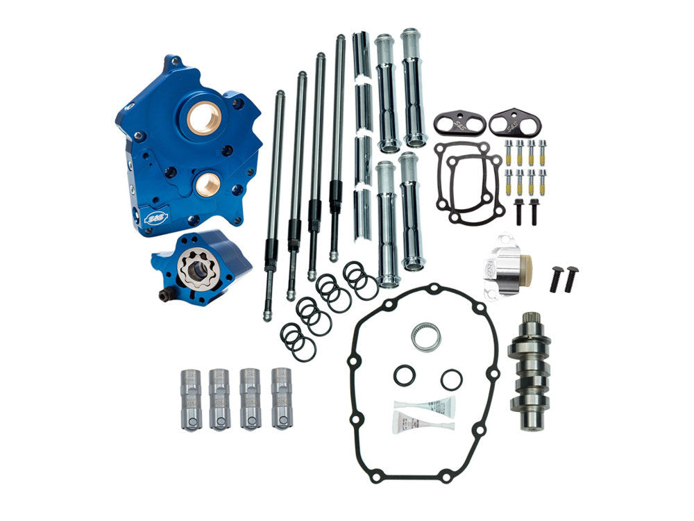 Cam Chest Kit with 475C Chain Drive Camshafts & Chrome Pushrod Covers ...